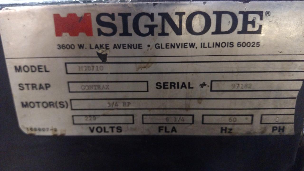 Lot #38: Stobb PXC Vertical Stacker Bundler w/ Signode Strapper - WireBids